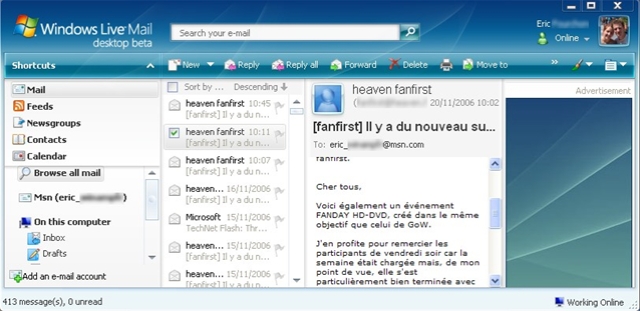 Windows Live Mail Desktop: nouvelle build dispo – GeekMag